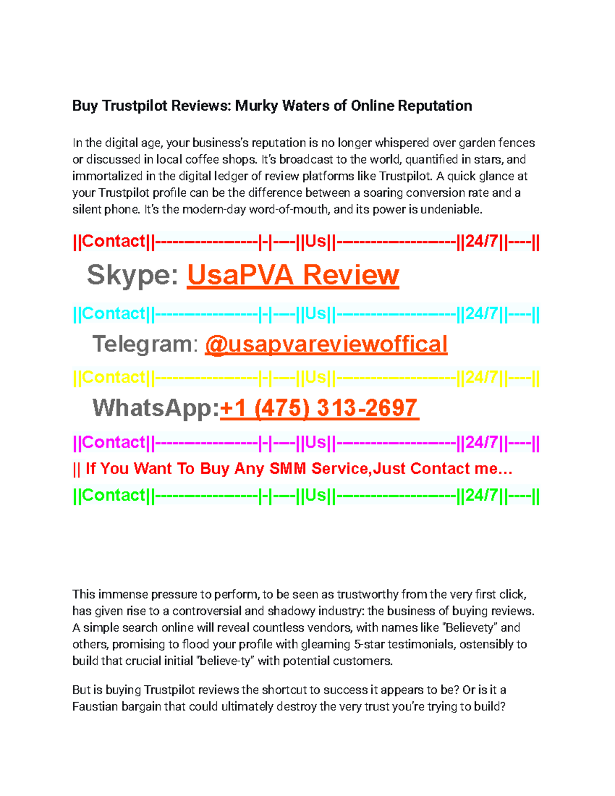 Buy Trustpilot Reviews: Navigating Online Reputation Risks - Studocu