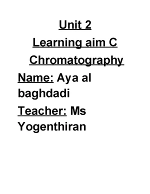 Applied science Unit 2A Assignment - Name: Eesa Ahmed Student ID: C Unit 2: Learning Aim A - Studocu