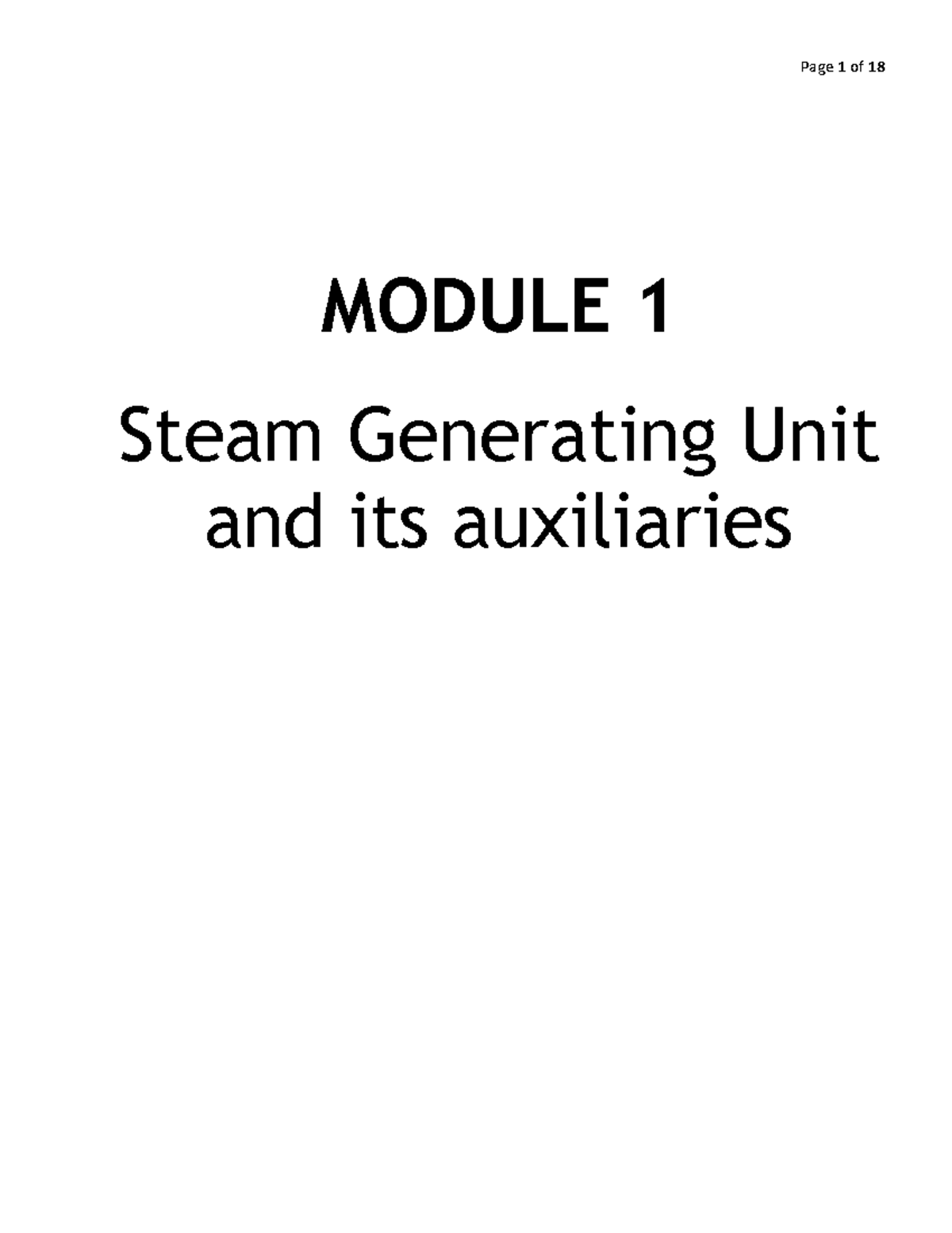 Module 1 ME Lab 2: Understanding Steam Boilers & Components - Studocu
