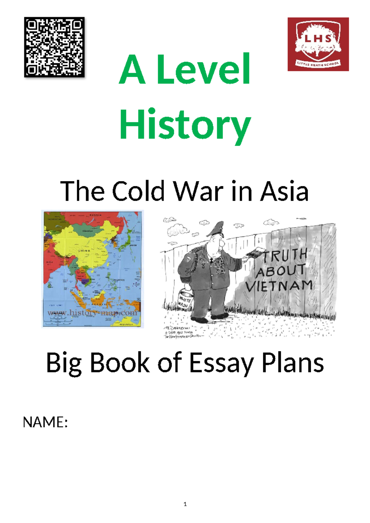 A Level History: The Cold War in Asia Essay Planning Guide 2024 - Studocu