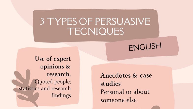 3 types of persuasive tecniques - 3 TYPES OF PERSUASIVE TECNIQUES ...