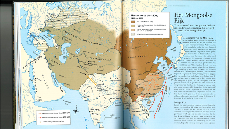 Mongoolse Rijk, Atlas vd Wereldgeschiedenis - GROTE ATLAS VAN DE ...