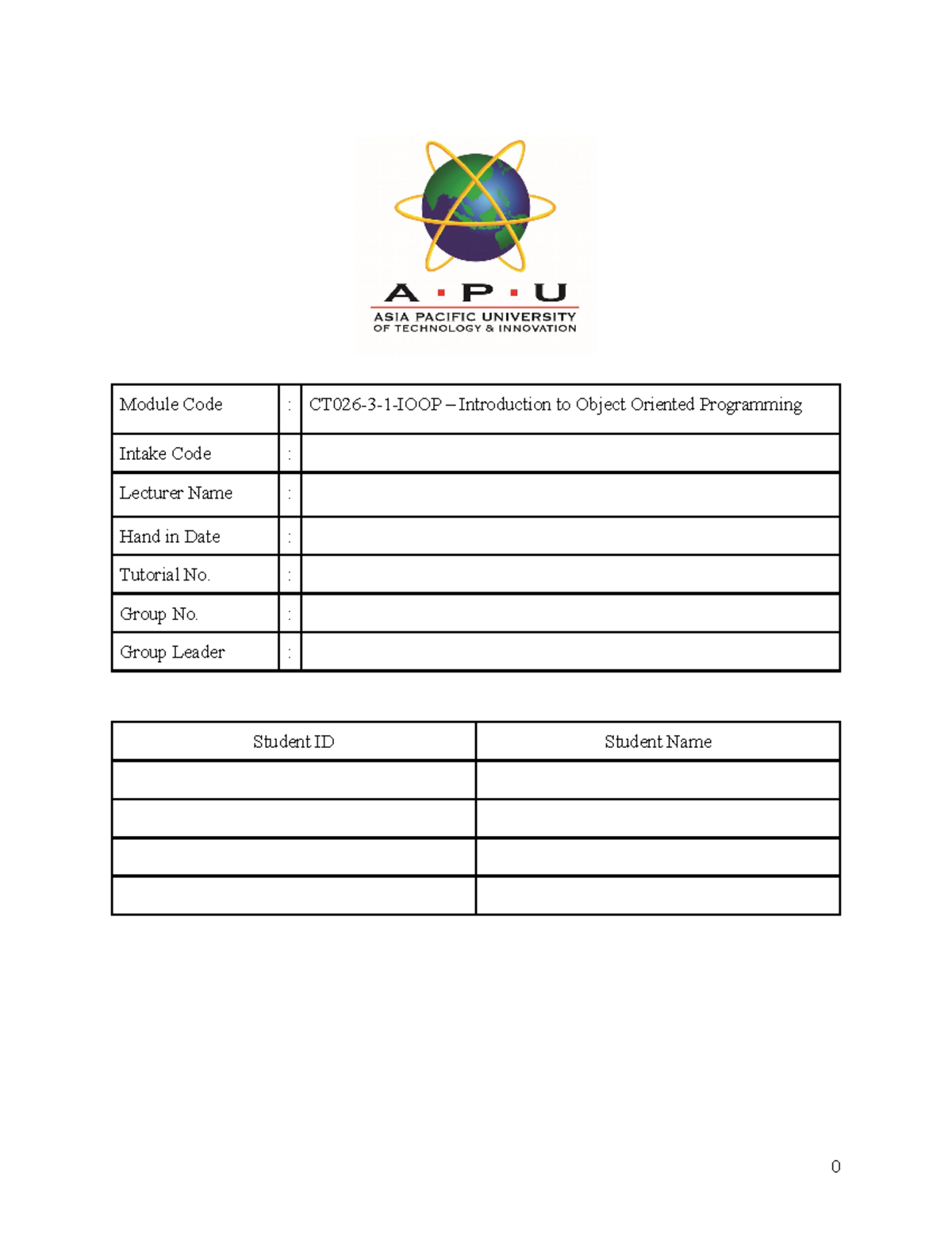 IOOP documentation - An C# coding assignment with competely done - Module Code : CT026-3-1-IOOP ...