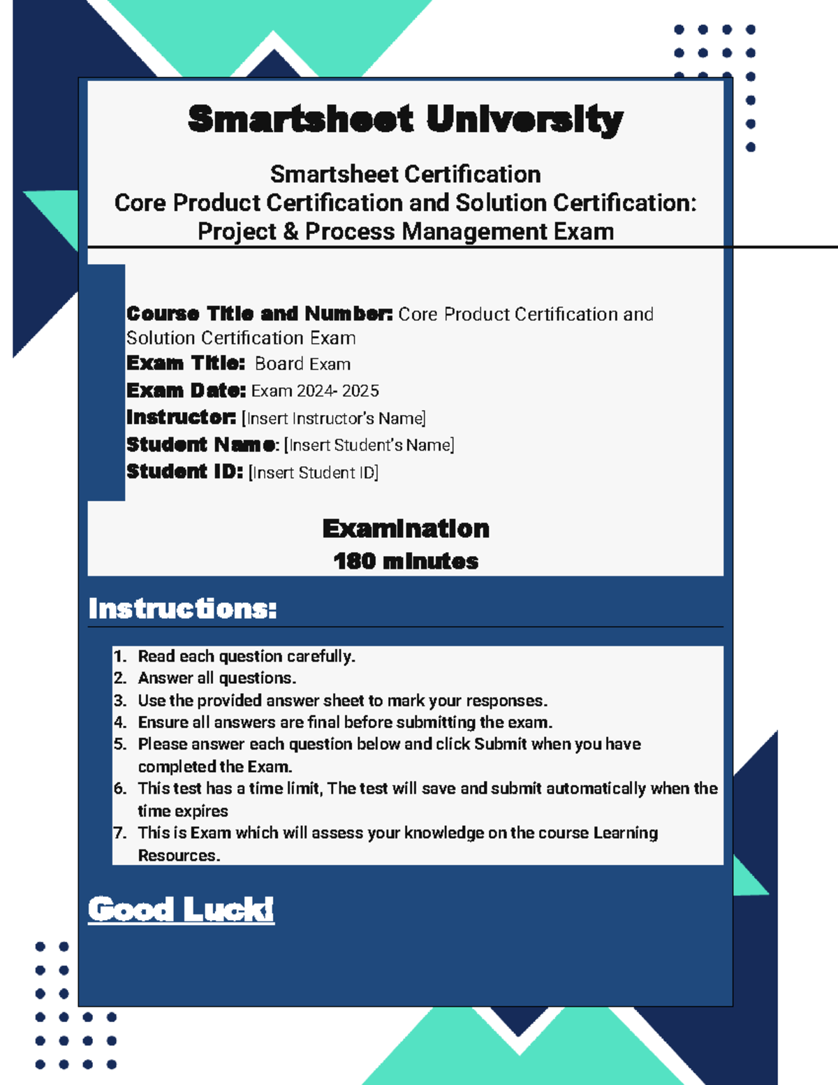Smartsheet Formulas Certification Exam Review Questions & Answers (2024 ...