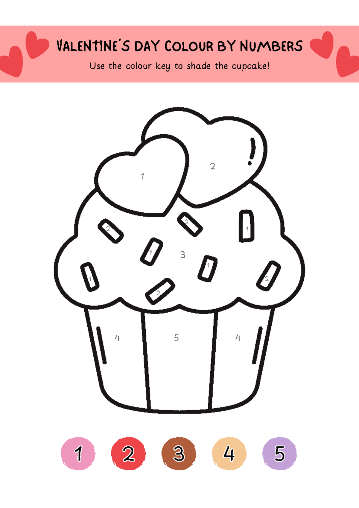 Valentine's Day Colour by Numbers Activity Worksheet - Studocu