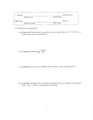 [Solved] what is the limit as x is approaching 0 of lnx Explain - Calculus I (MATH 151) - Studocu