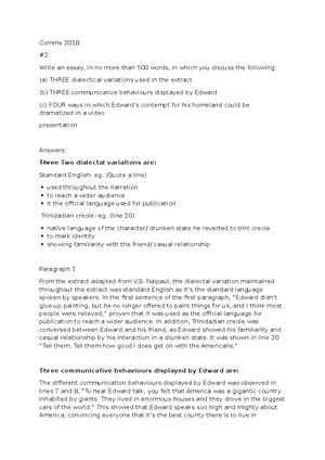 Communication Studies Module 1 - The Module 1 Essay Required to do ...