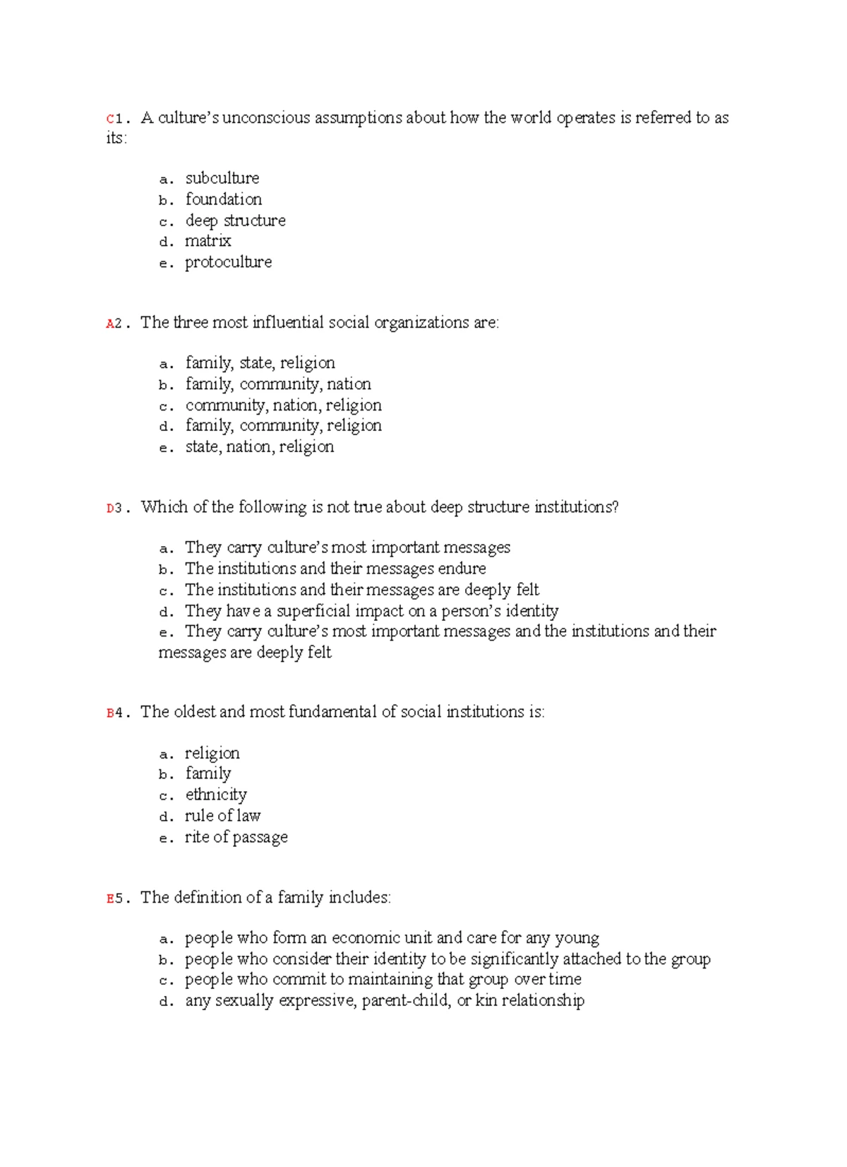 Chapter 7 - test bank - Identity is: a. concrete b. unidimensional c ...