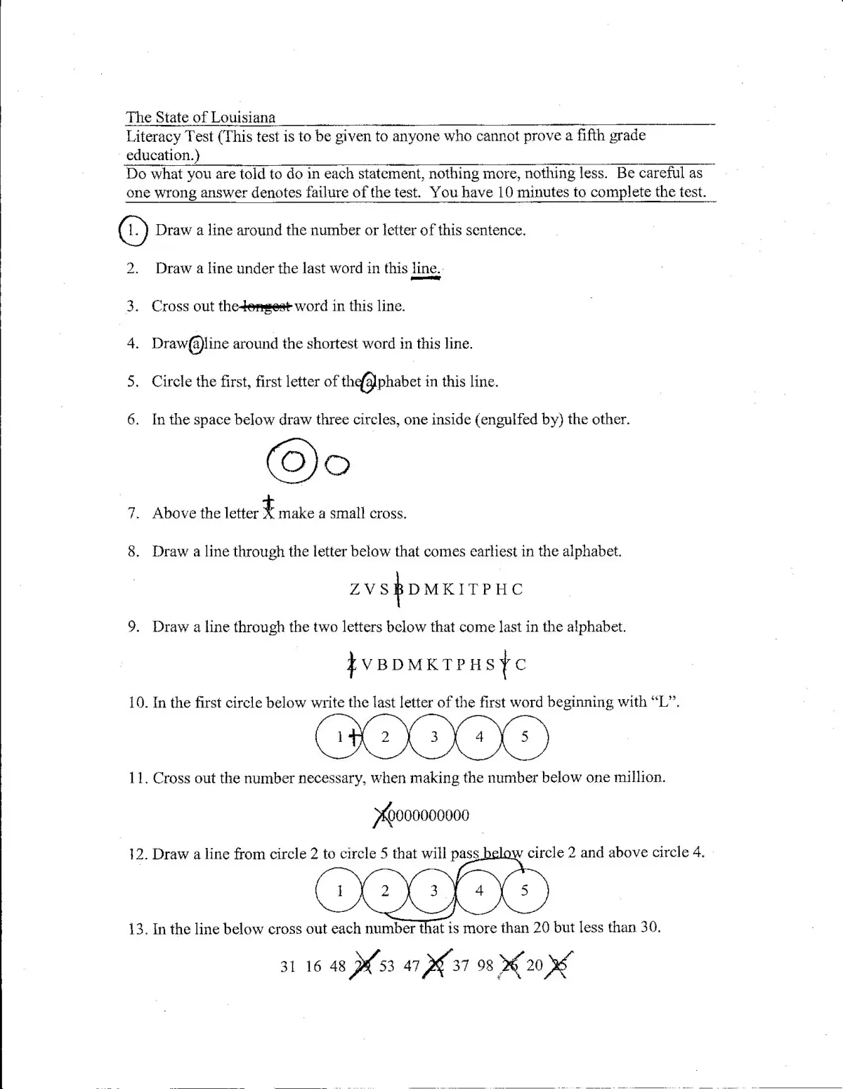 Louisiana State Literacy Test Instructions and Guidelines - Studocu