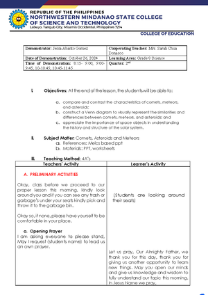 Charles-LAW lesson plan - DETAILED LESSON PLAN Teacher ANGEL C. PELARCA ...