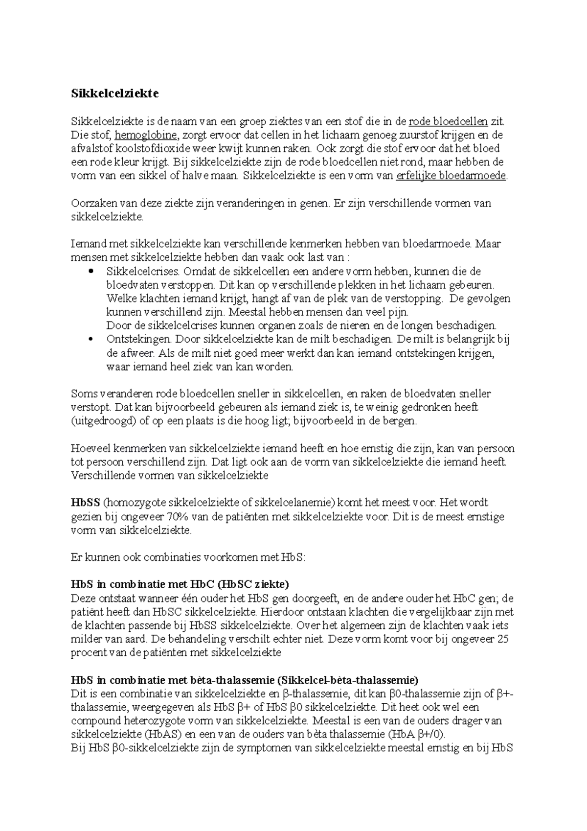 Sikkelcelziekte: Symptomen en Kenmerken bij Zwangeren en Kinderen ...