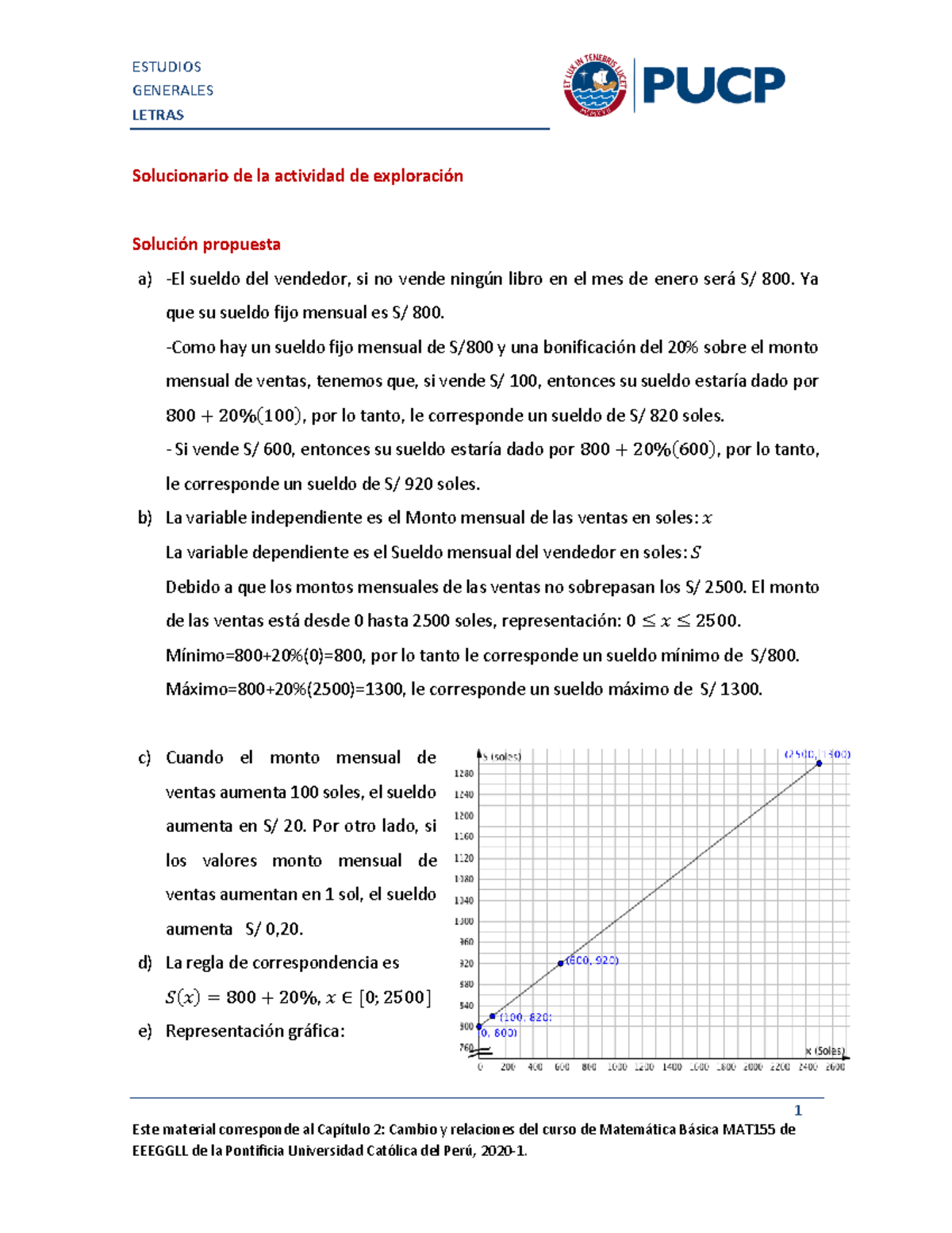 MAT155 Solucionario Capítulo 2: Función Lineal Afín Parte 2 - Studocu