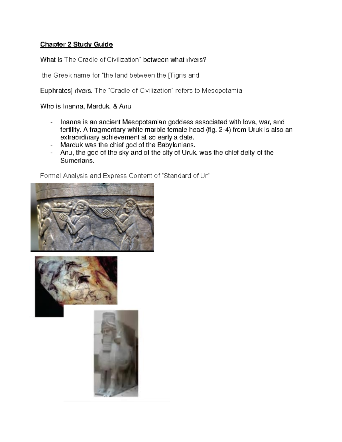 Updated Chapter 2 Study Guide: Mesopotamia & Its Artifacts Analysis ...