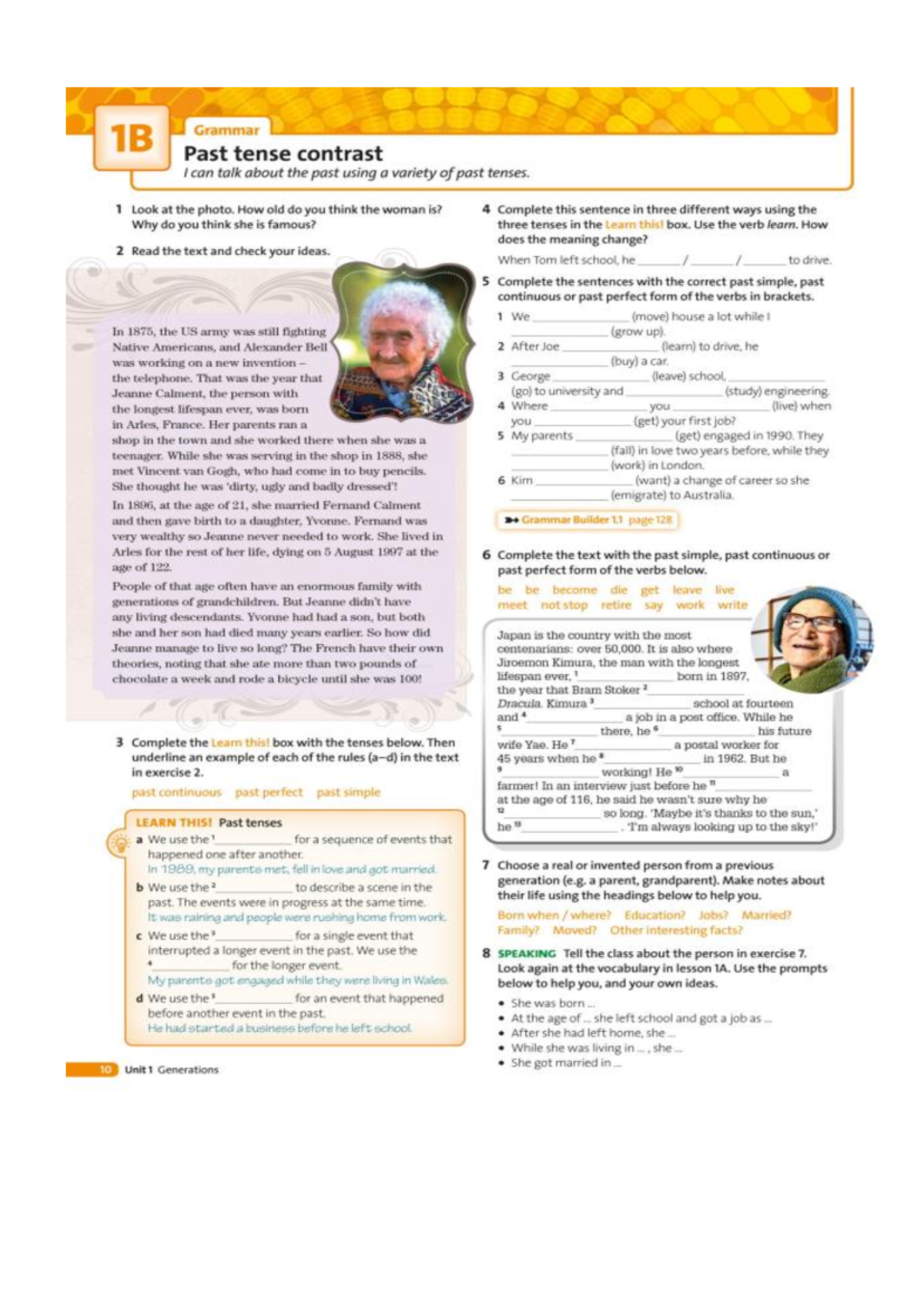 Unit 1 - Elearning - English grammar past tense contrast notes - Studocu