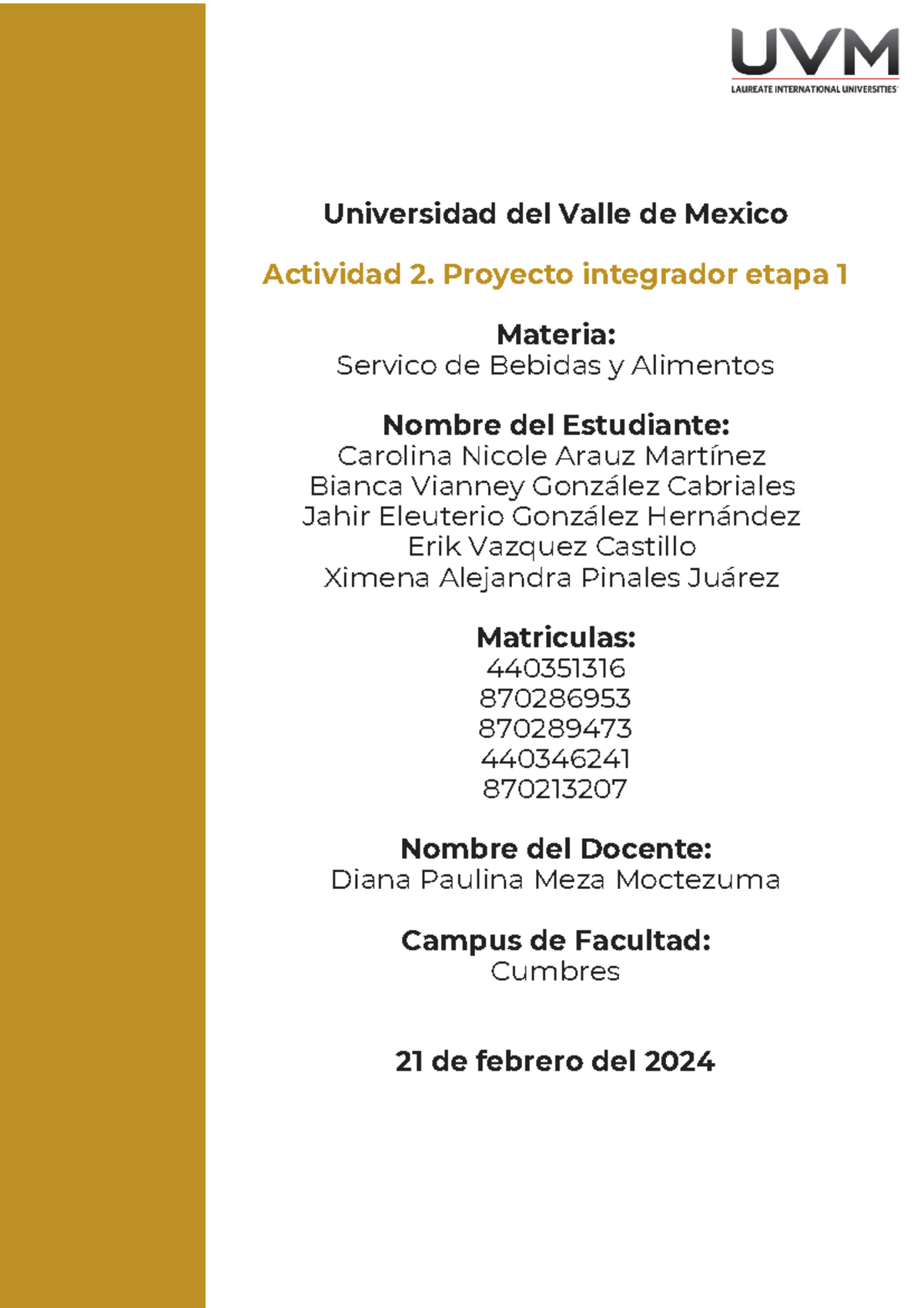 A2 CNAM, BVGC, JEGH, EVC, XAPJ - Universidad del Valle de Mexico ...