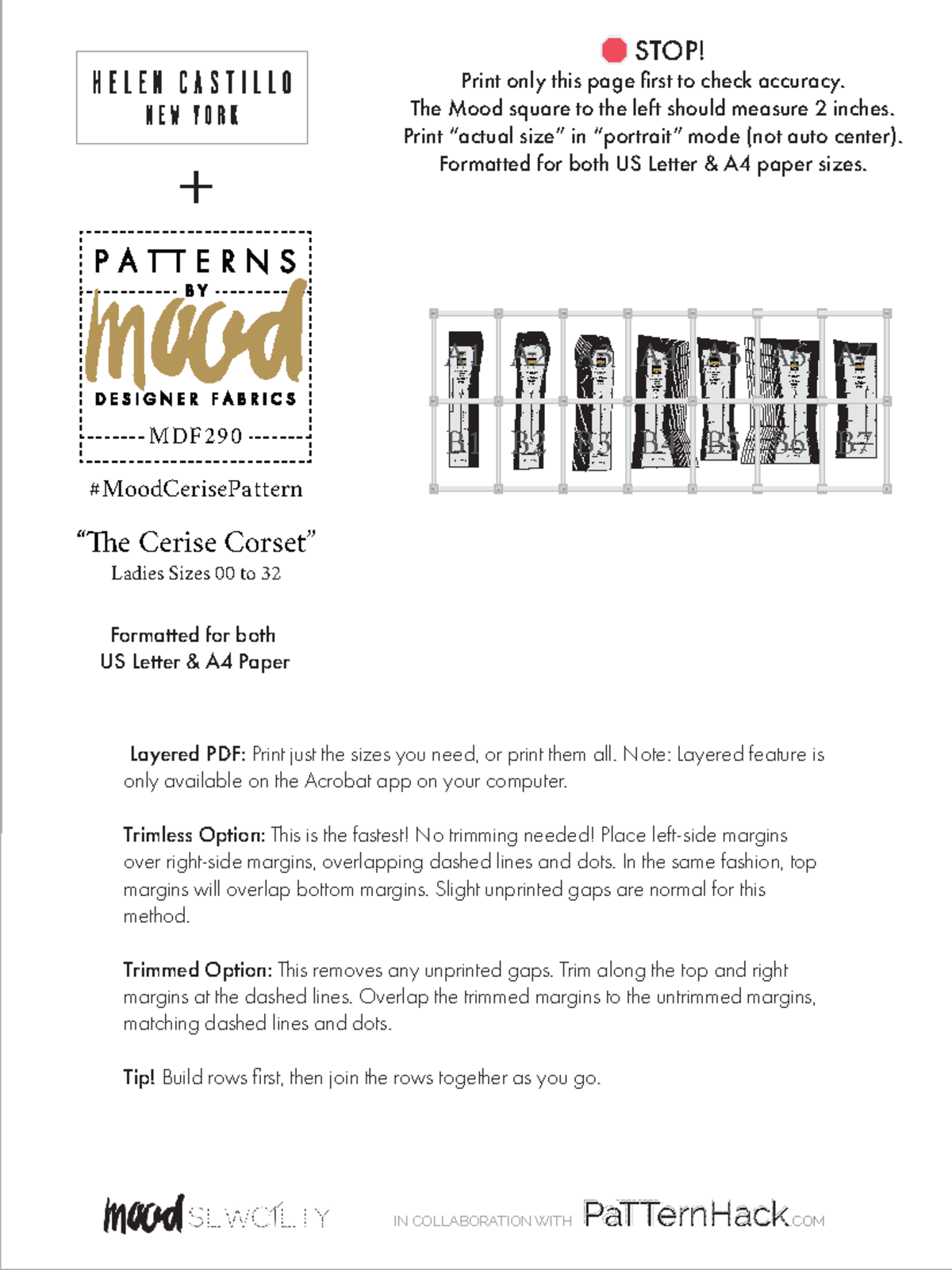 Mood Fabrics MDF290 Cerise Pattern for Ladies Sizes 00-32 - Studocu