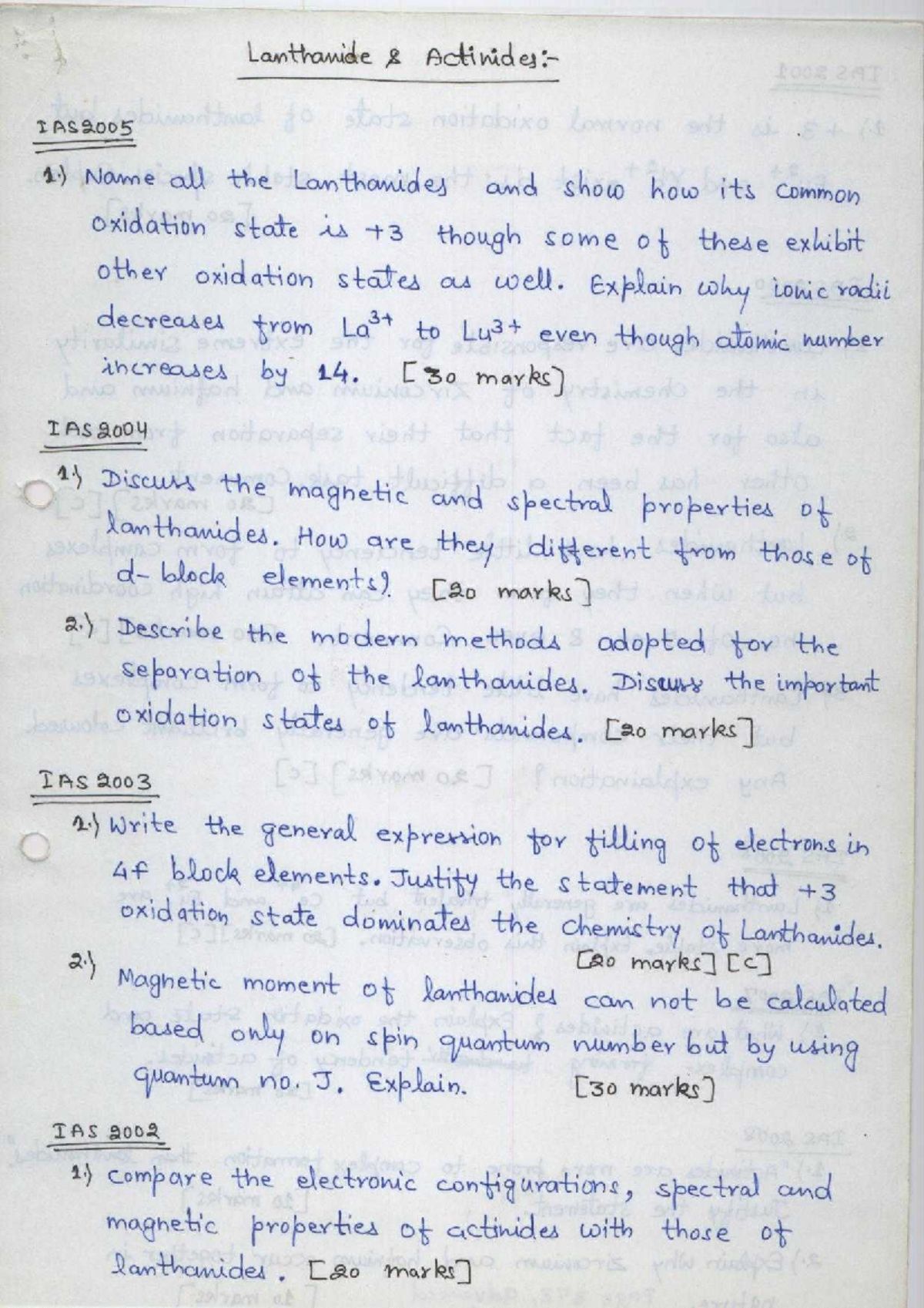 Chapter-15 General Chemistry of f-block Elements - Lanthanide IAS2005 1 ...