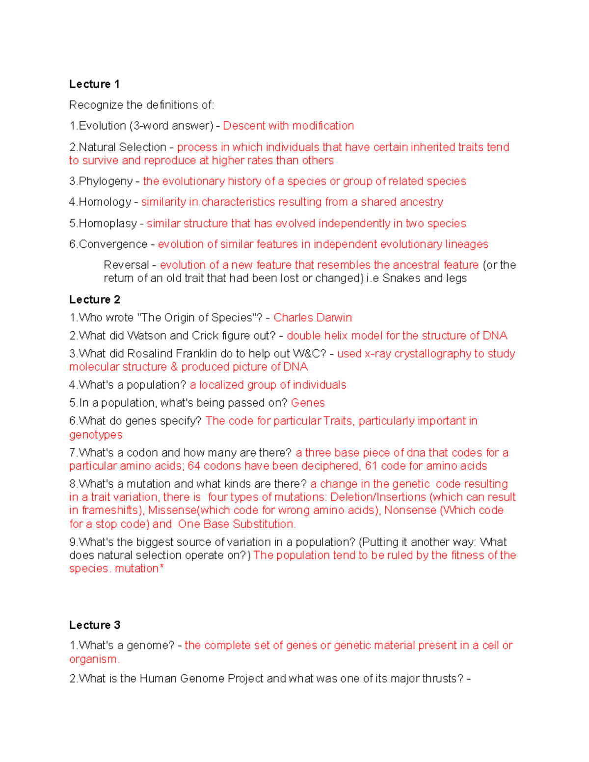 Bio204: Evolutionary Concepts and Mechanisms Study Guide - Studocu