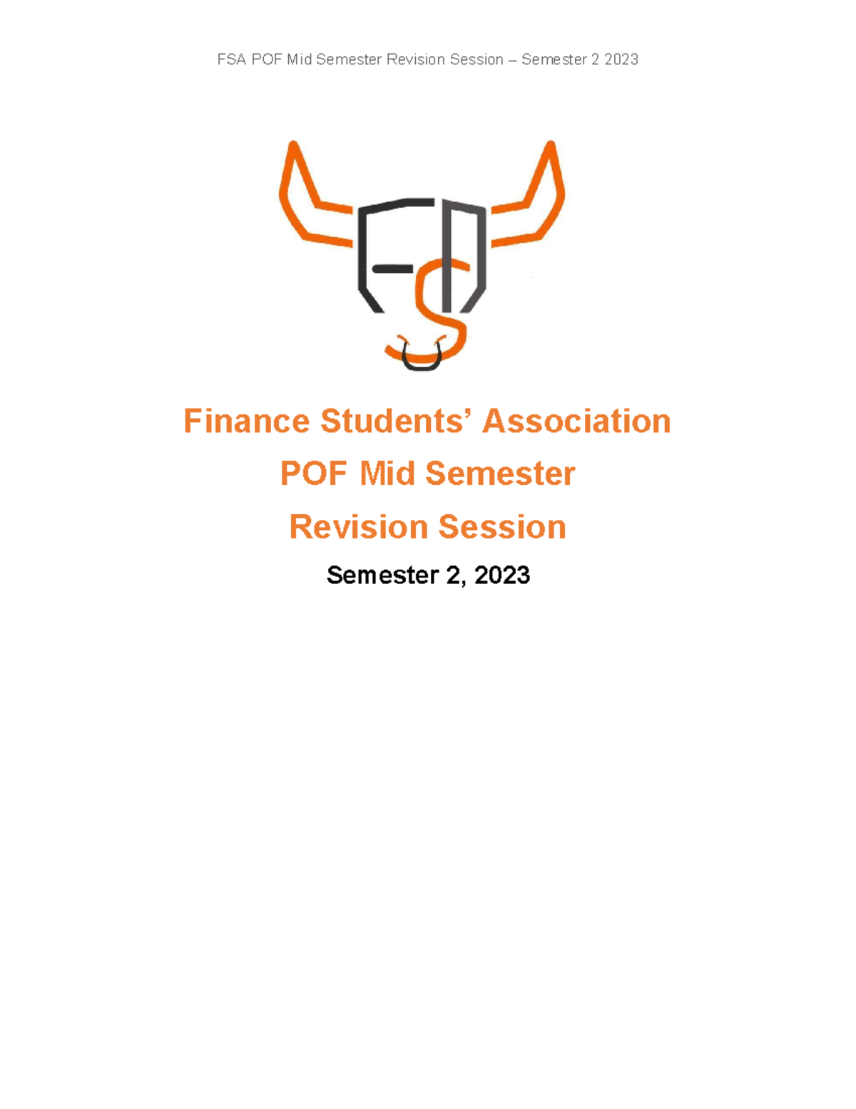 2023 MID S2 POF Worksheet 1 - Finance Students’ Association POF Mid ...