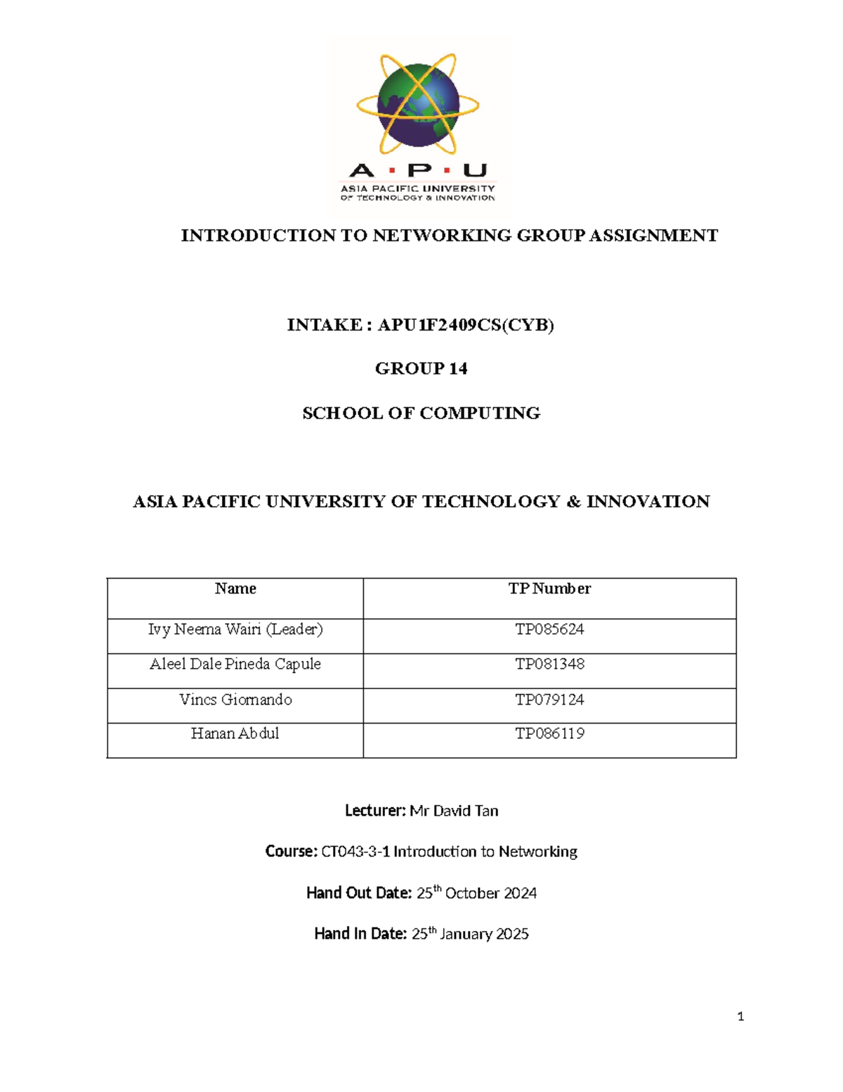 Ct043 3 1 Networking Group Assignment Design And Topology Justification