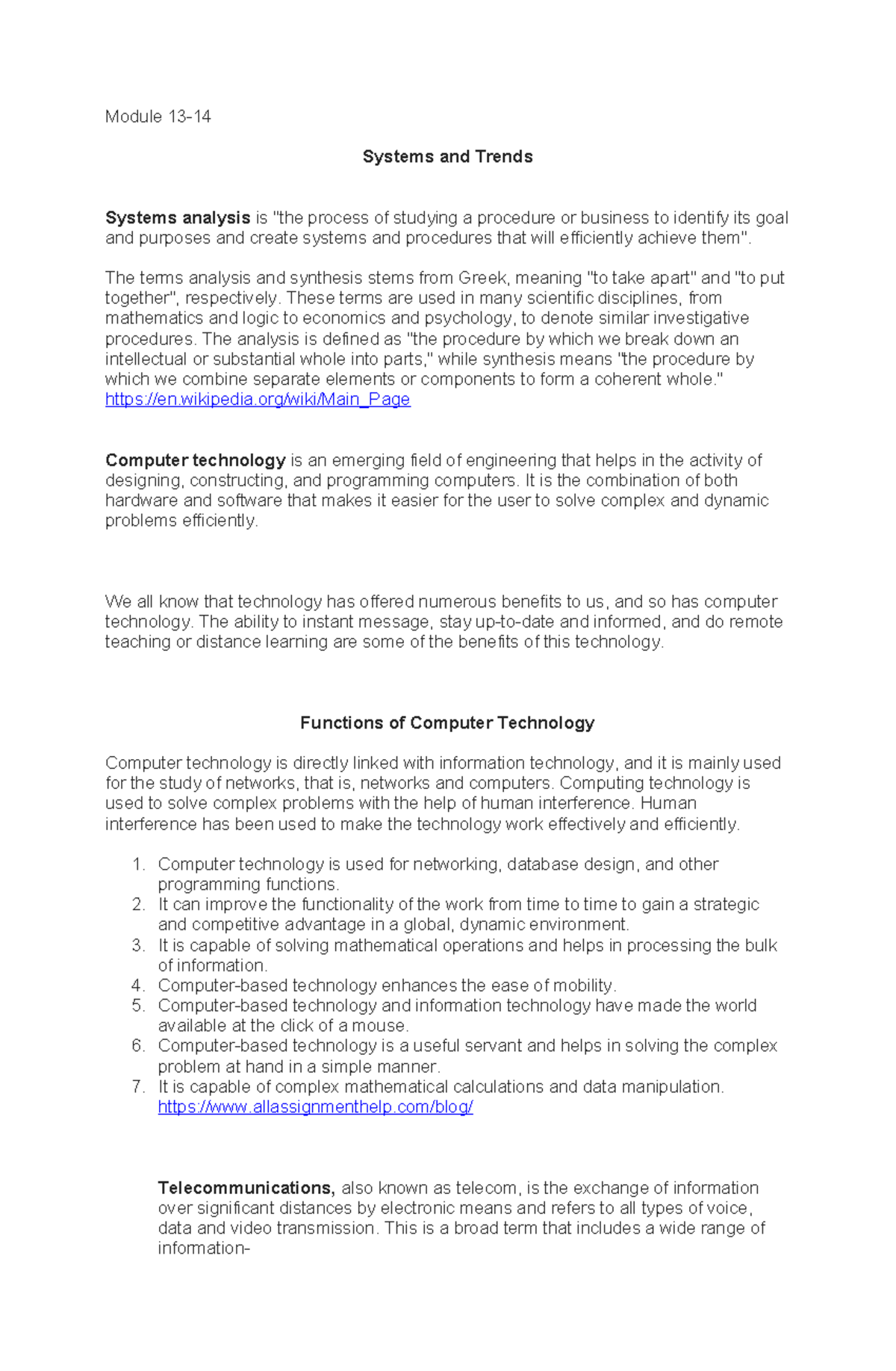 AOM Module 13 & 14: Understanding Computer Technology ...