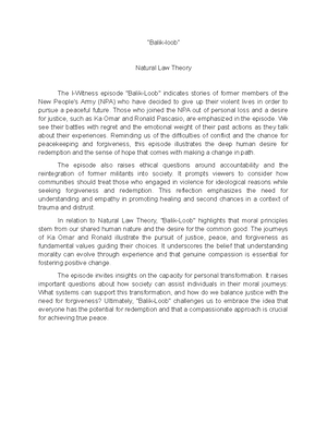 Bilanggo ng Isipan - Reflection on the i-witness episode - Bilanggo ng ...