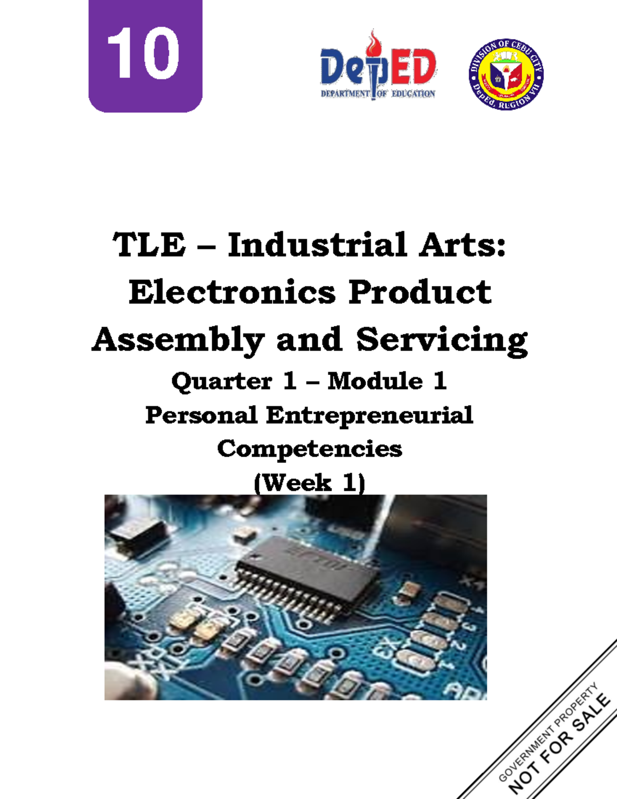 Grade 10 TLE Electronics - Quarter 1 Module: Entrepreneurial ...