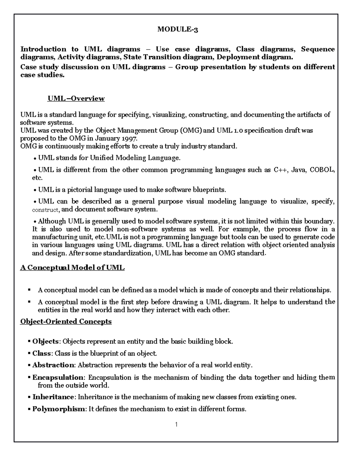 Module 31 Introduction To Uml Diagrams Use Case Diagrams Class Diagrams Sequence Diagrams