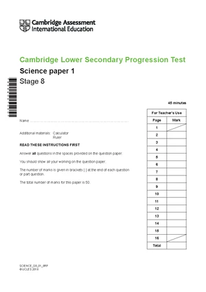 Mathematics Stage 8 Sample Paper 2 tcm143-595675 - Maths_S8_02/7RP ...