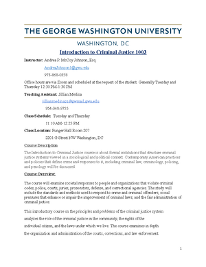 Chapter 1 Notes - Introduction to Criminal Justice: Systems, Diversity ...