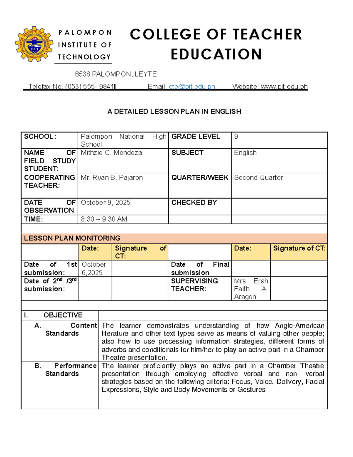 DLP 6538: Detailed Lesson Plan on Tone, Mood, and Purpose in English ...