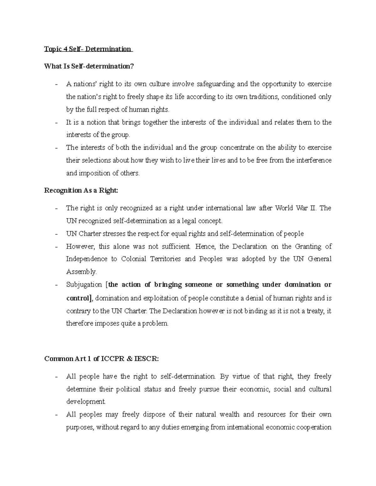 Topic 4: Understanding Self-Determination and Its Implications - Studocu