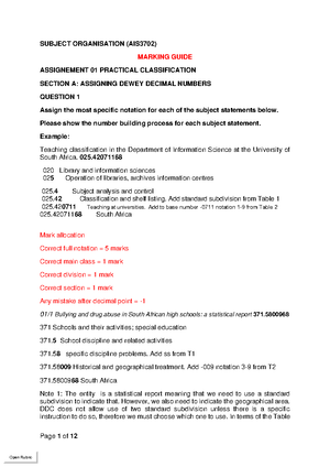 [Solved] Assign the most specific notation for each of the subject ...