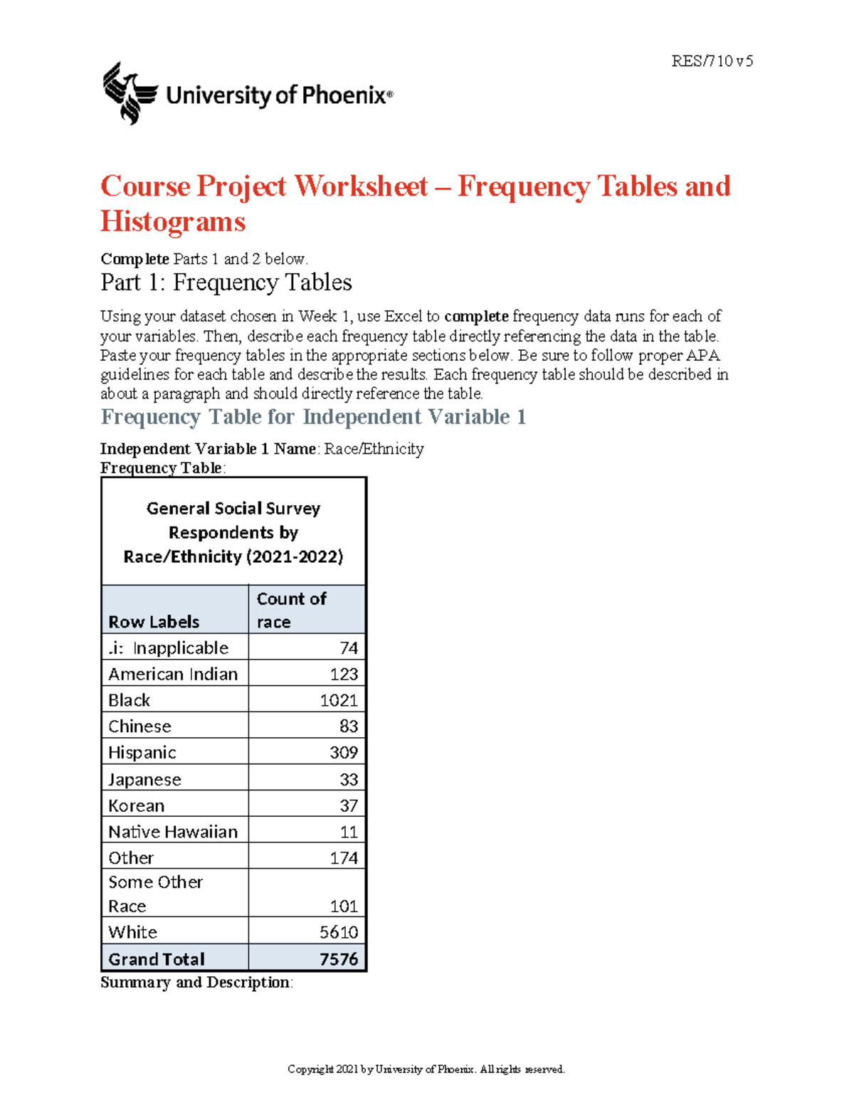 Wk2 Course Project: Frequency Tables & Histograms Analysis (v5) - Studocu