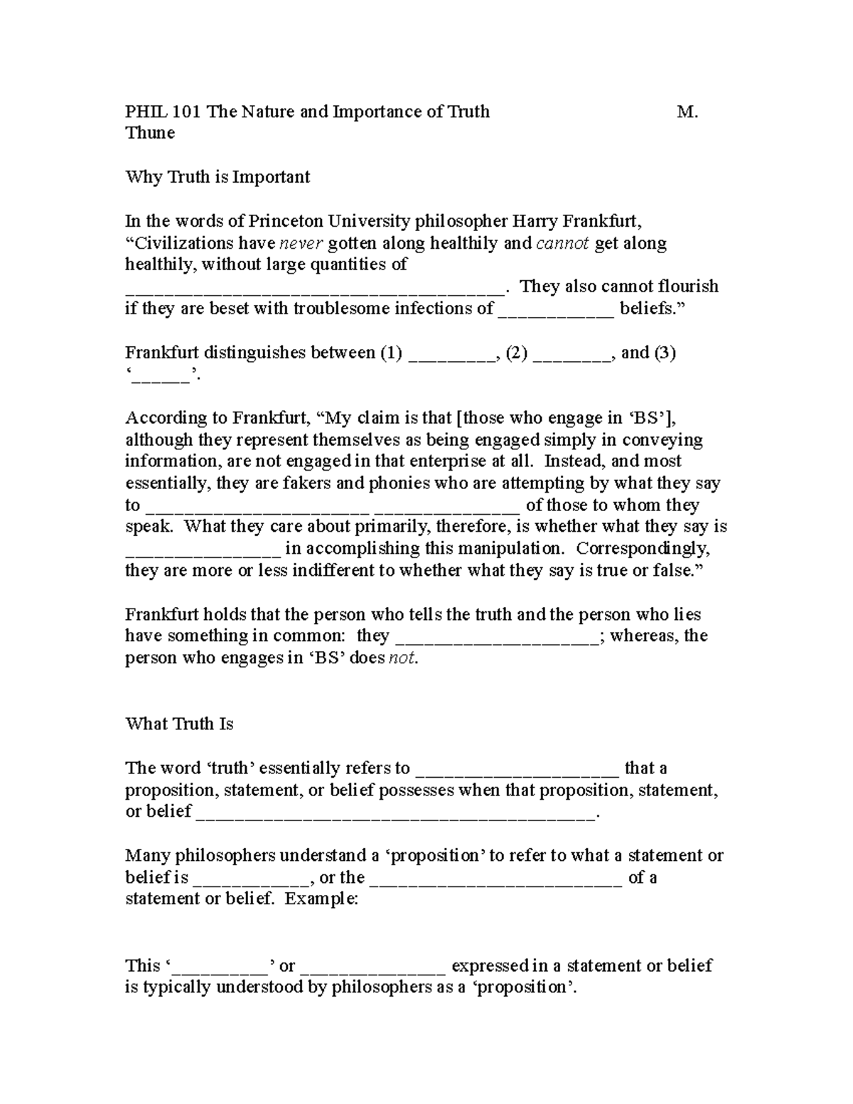 PHIL 101 Final Exam Study Guide: Understanding the Nature of Truth ...