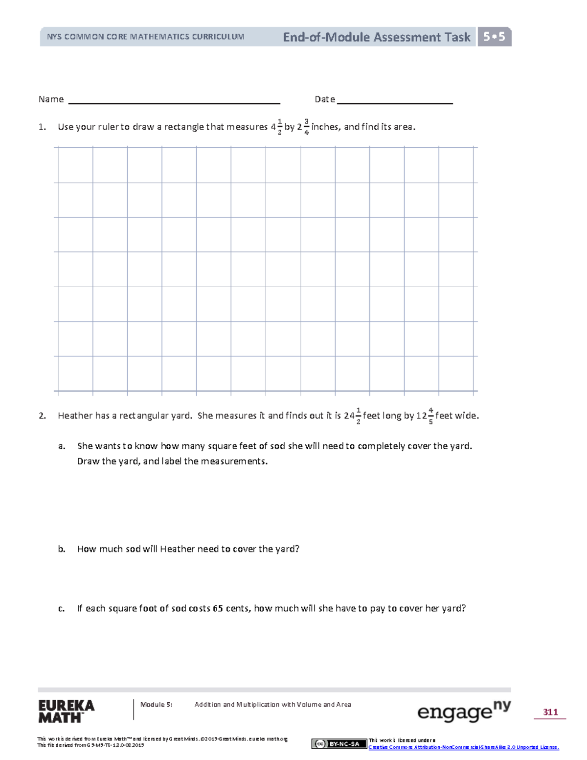 Math g5 m5 end of module assessment - • 3 Module 5: Addition and ...