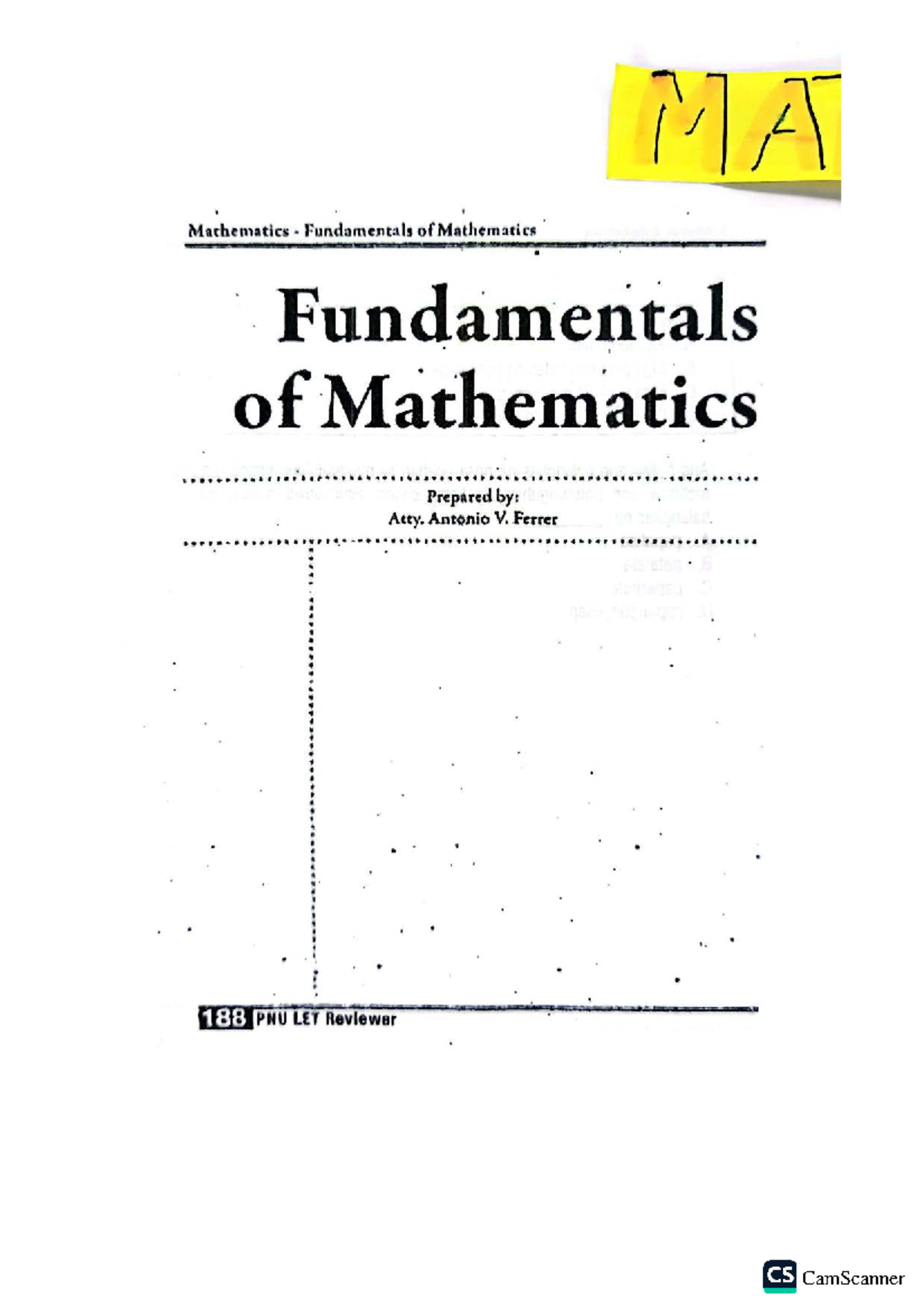 PNU LET Reviewer: Fundamentals of Mathematics Overview - Studocu