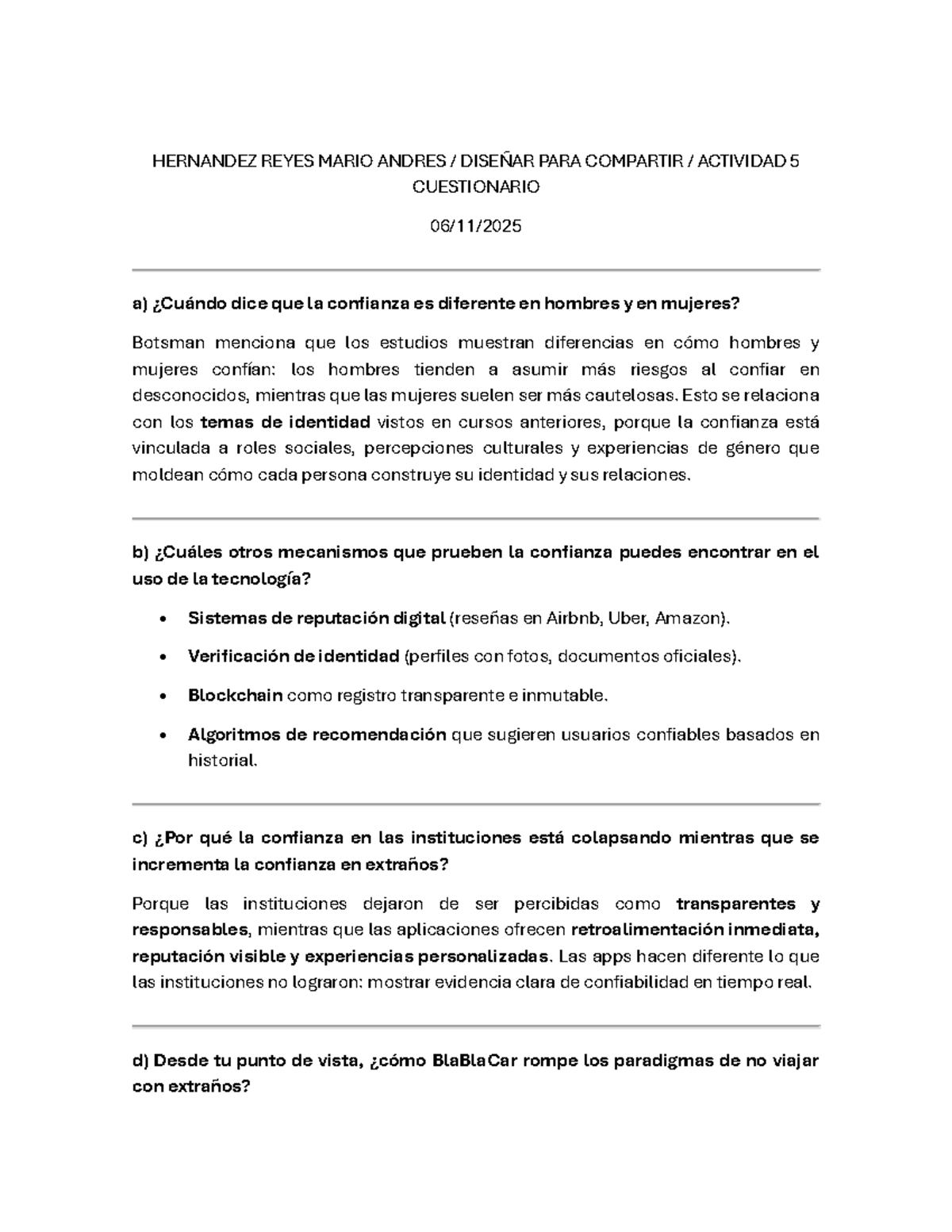 HRMA A5 - Cuestionario sobre Confianza y Tecnología en Relaciones ...
