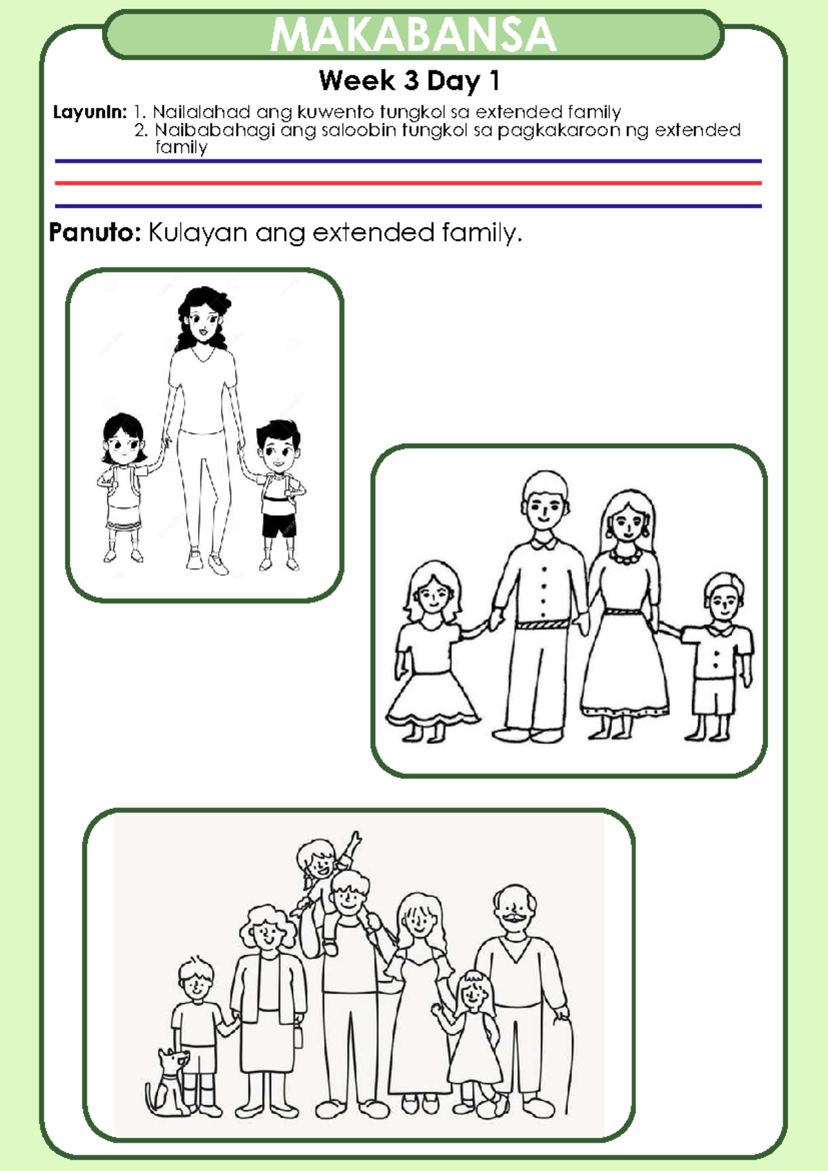 Q2 MAKABANSA Worksheet: Week 3 Activities and Reflections - Studocu