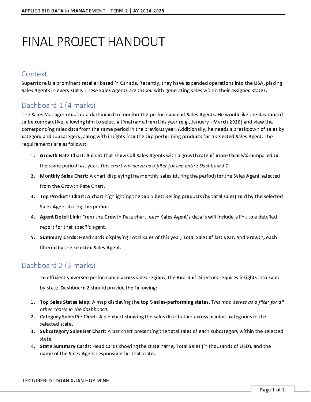 TDTU 2025T04 Applied Big Data Final Project Guidelines & Insights - Studocu