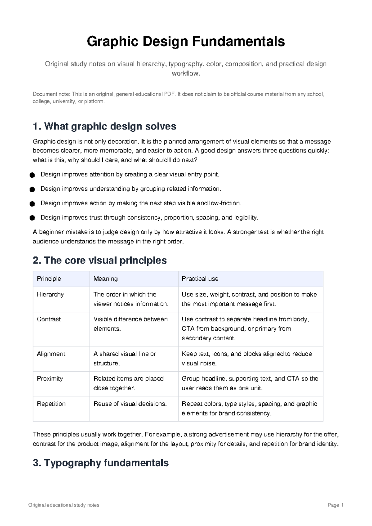 Graphic Design Fundamentals: Study Notes on Visual Hierarchy ...