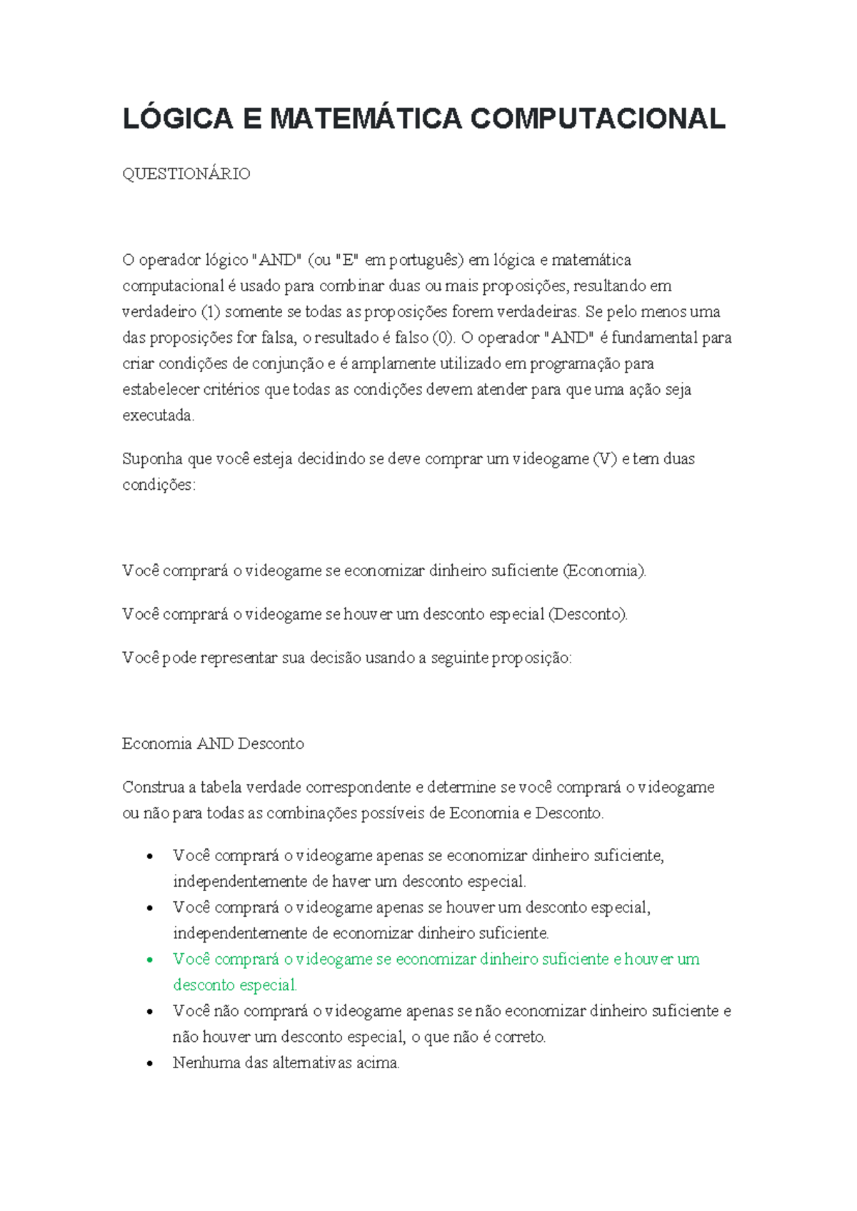 Lógica e Matemática Computacional: Operadores Lógicos & Tabelas Verdade ...