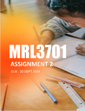 MRL3701 Assignment 1 Semester 1 2025 - MRL ASSIGNMENT DUE 25 MARCH Question 1 With the above in ...