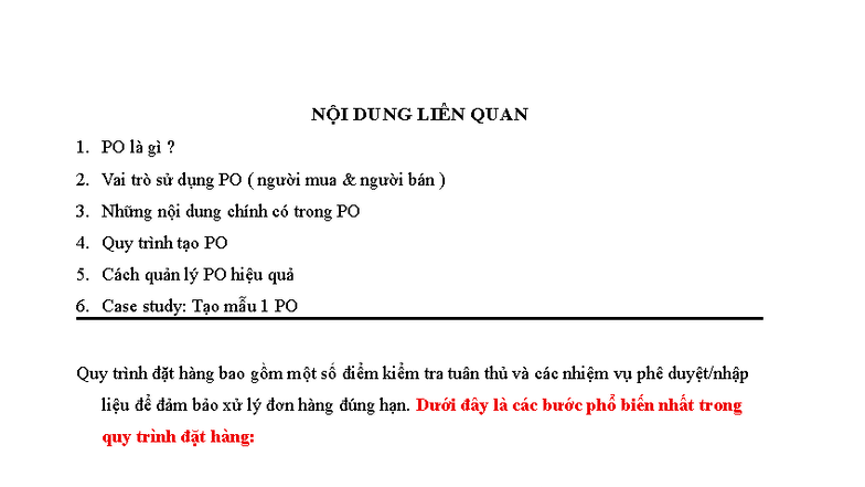Quy trình Tạo PO: Từ PR Đến PO - Hướng Dẫn Chi Tiết - Studocu