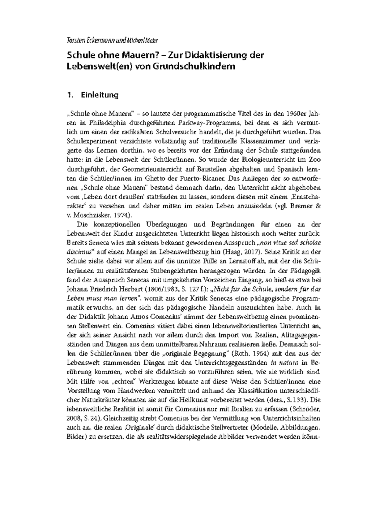 Eckermann & Meier 2019: Didaktisierung der Lebenswelt in der ...