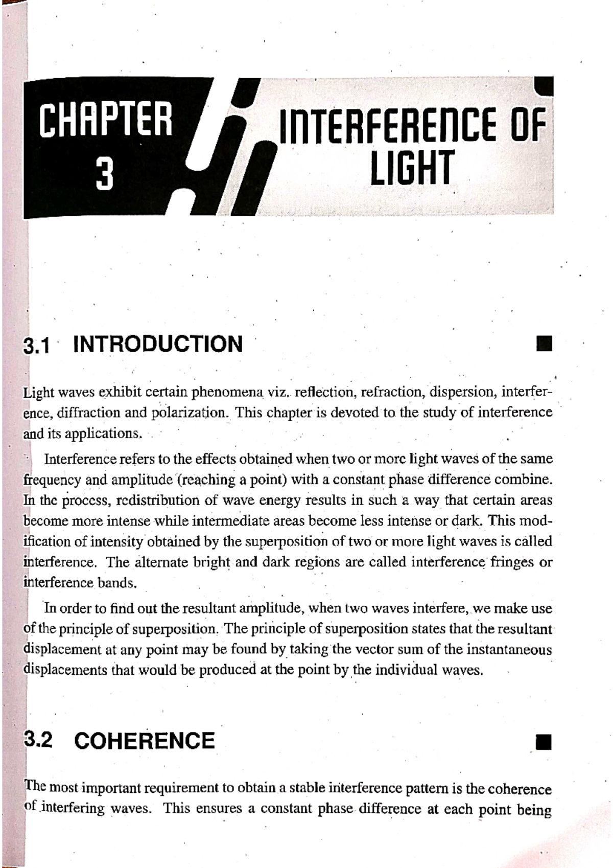 Chapter 3 Interference of light - Engineering Physics B - Studocu