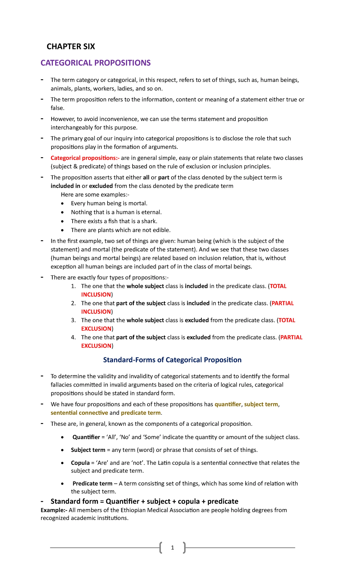 Logic CH5 SSN - CHAPTER FIVE LOGICAL REASONING AND FALLACIES FALLACY IN ...