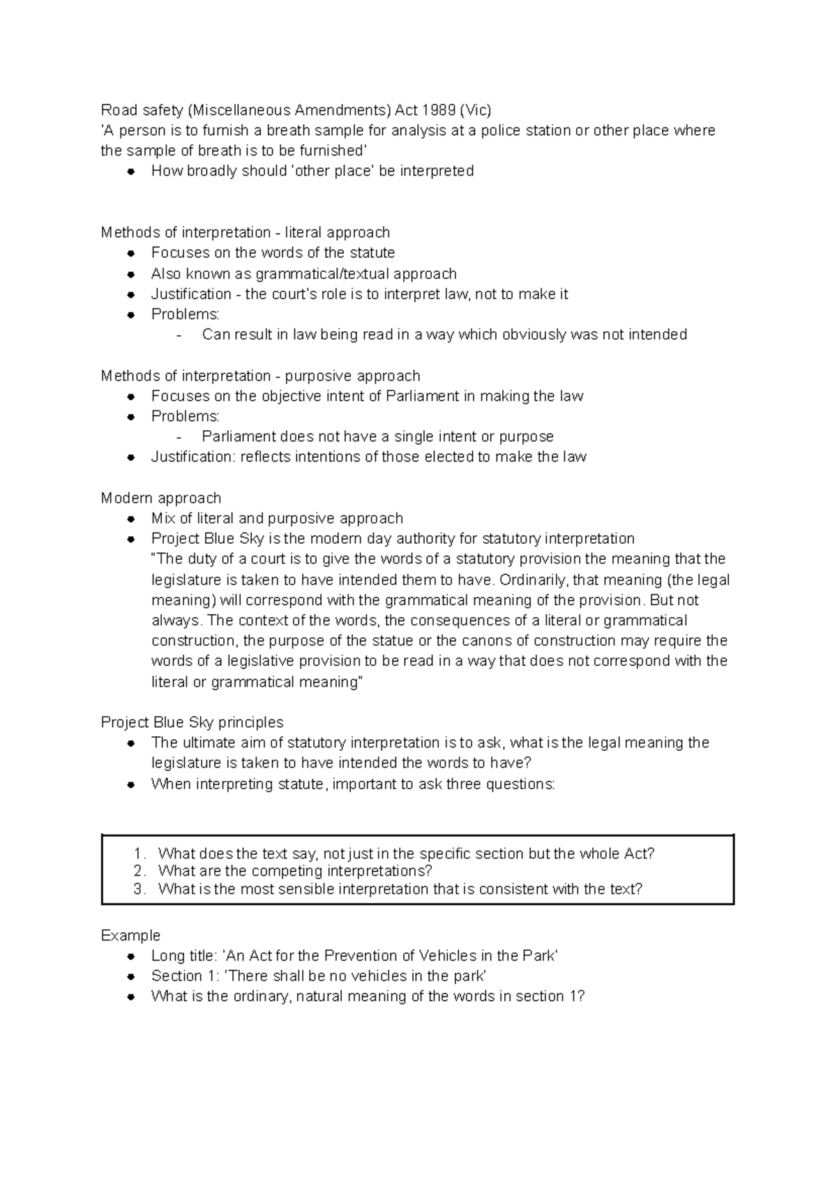 Statutory Interpretation Methods: Insights from Public Law & Evans Case ...