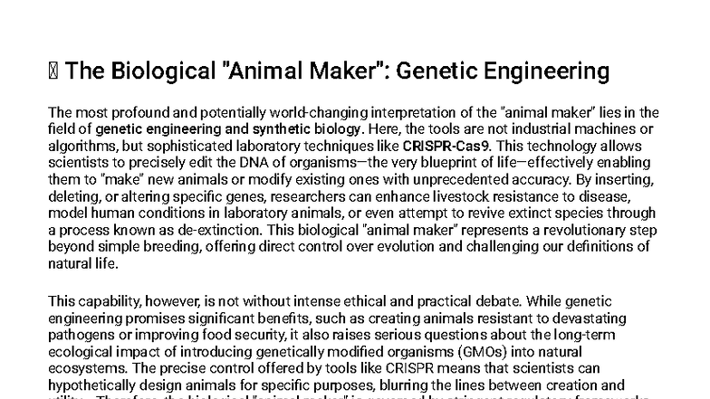 Genetic Engineering in Biology: Ethical Implications and Advances - Essay M - Studocu