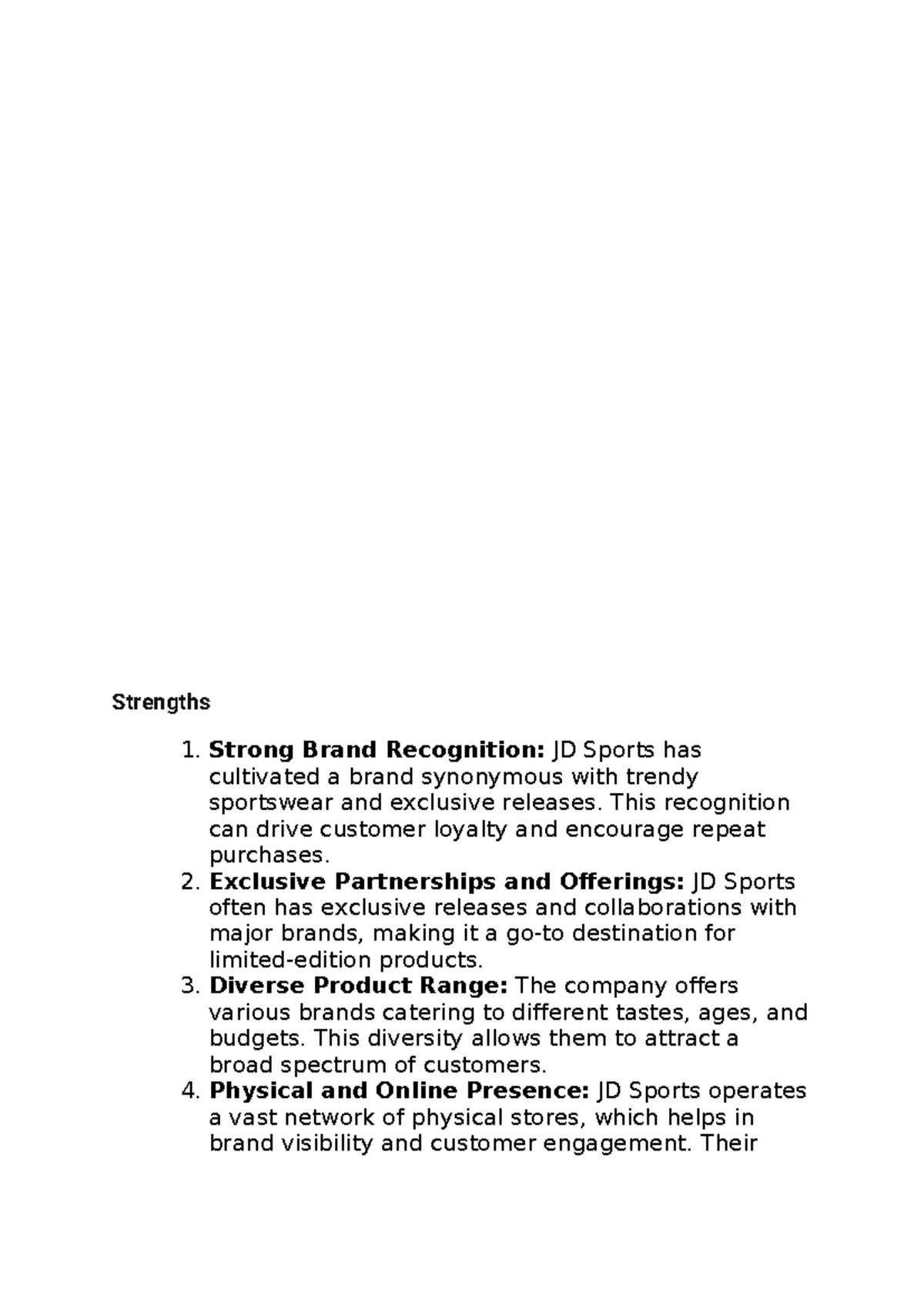 JD Sports SWOT Analysis: Strengths, Weaknesses, Opportunities, and ...